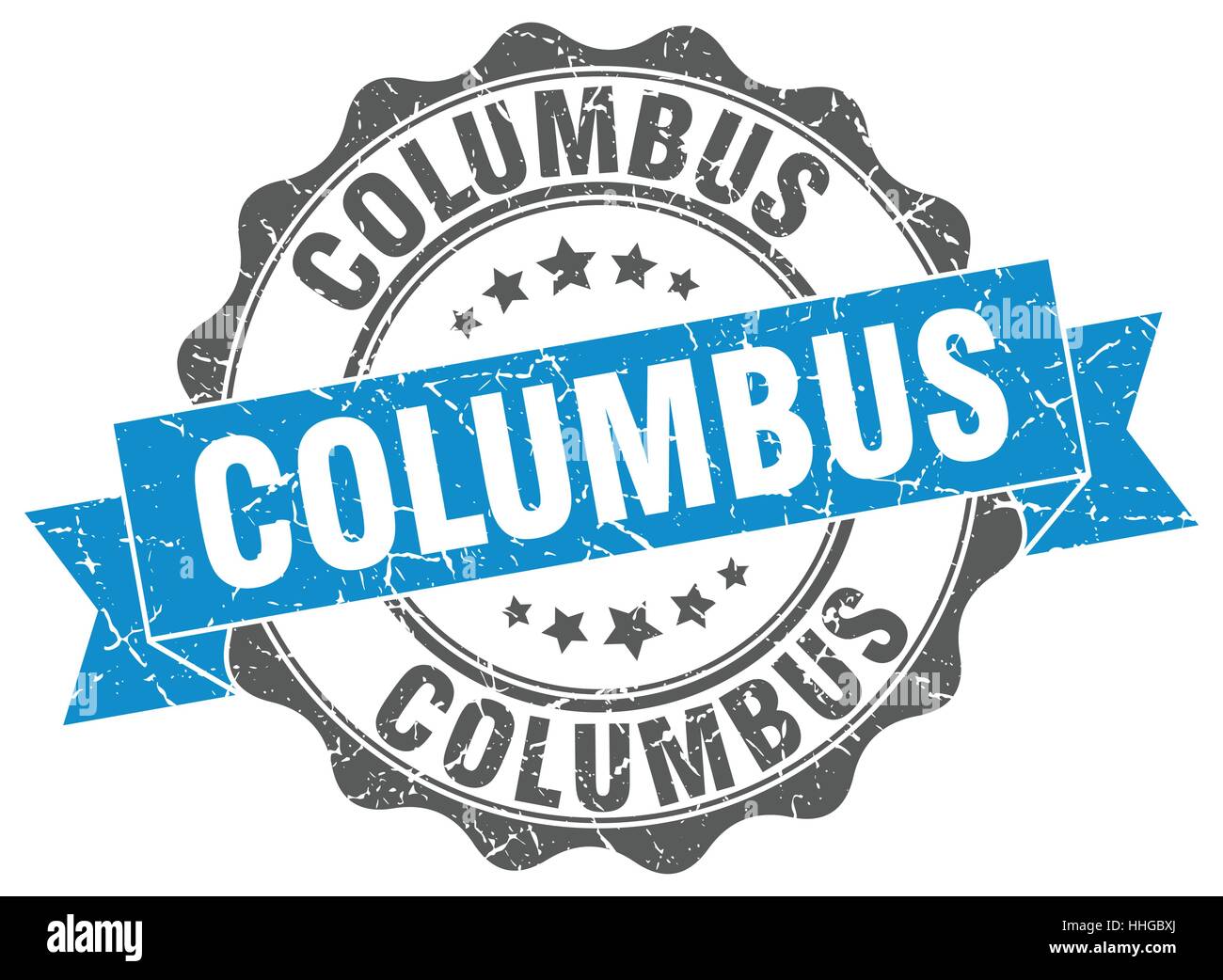 Columbus round ribbon seal Stock Vector Image & Art - Alamy