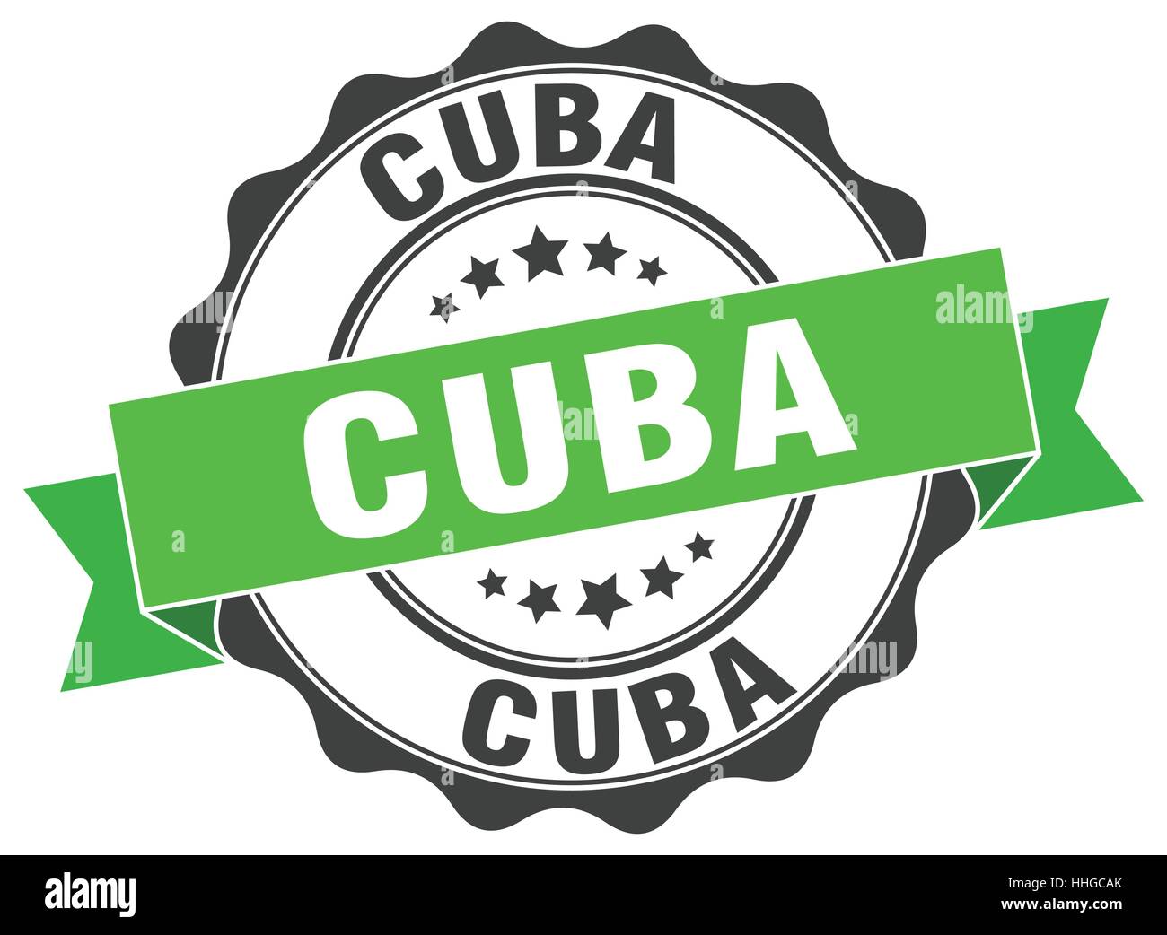 Cuba round ribbon seal Stock Vector Image & Art - Alamy
