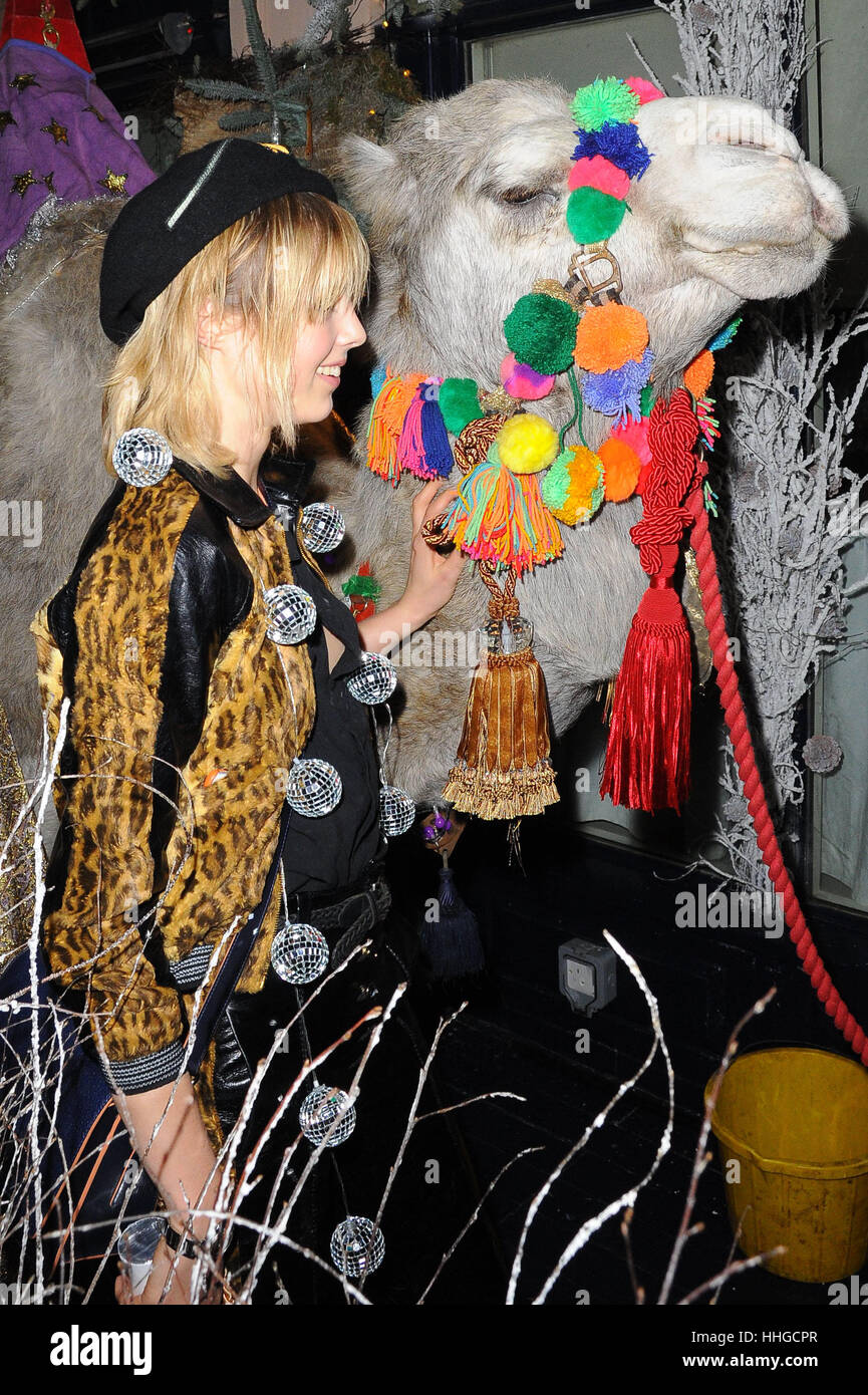 Edie Campbell attending the Love Magazine Christmas Party, at the ...