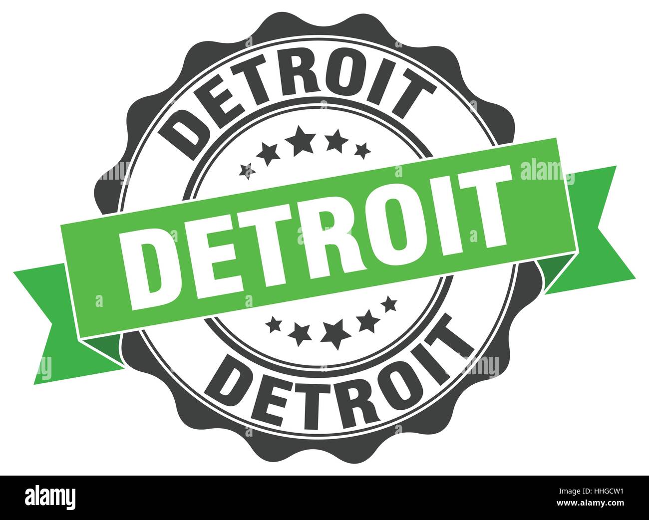 Detroit round ribbon seal Stock Vector Image & Art - Alamy