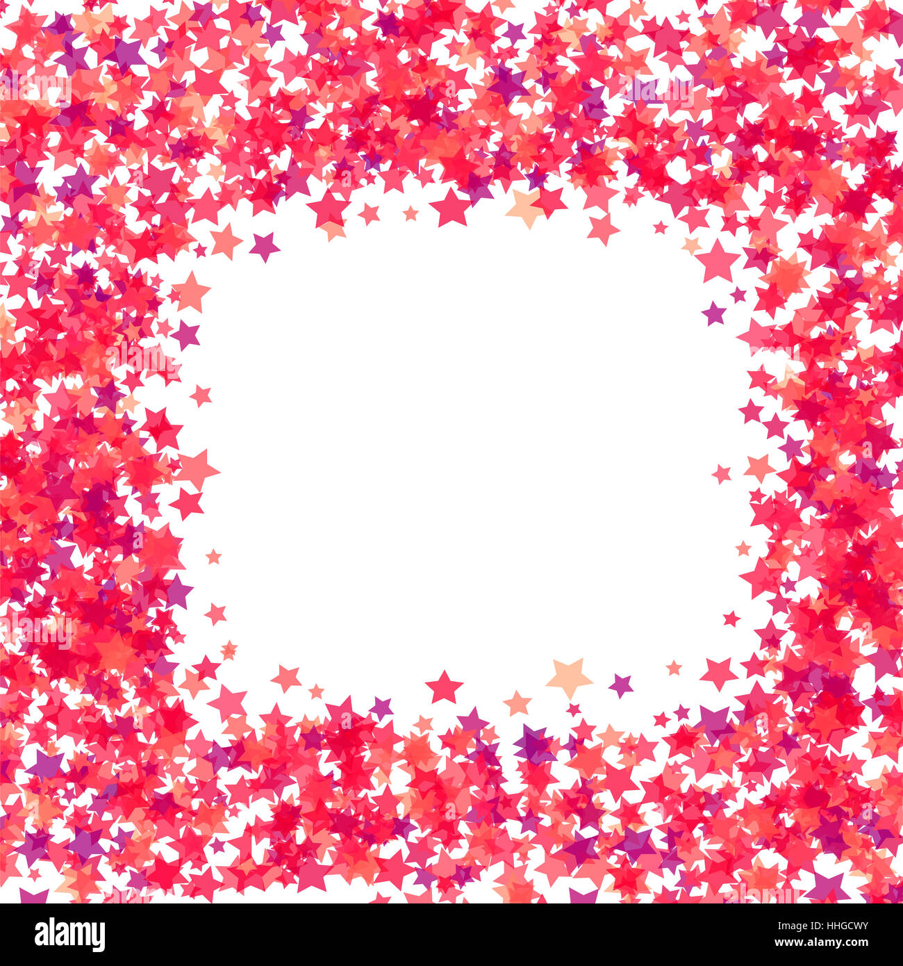 Pink Star Frame on White Background Stock Photo - Alamy