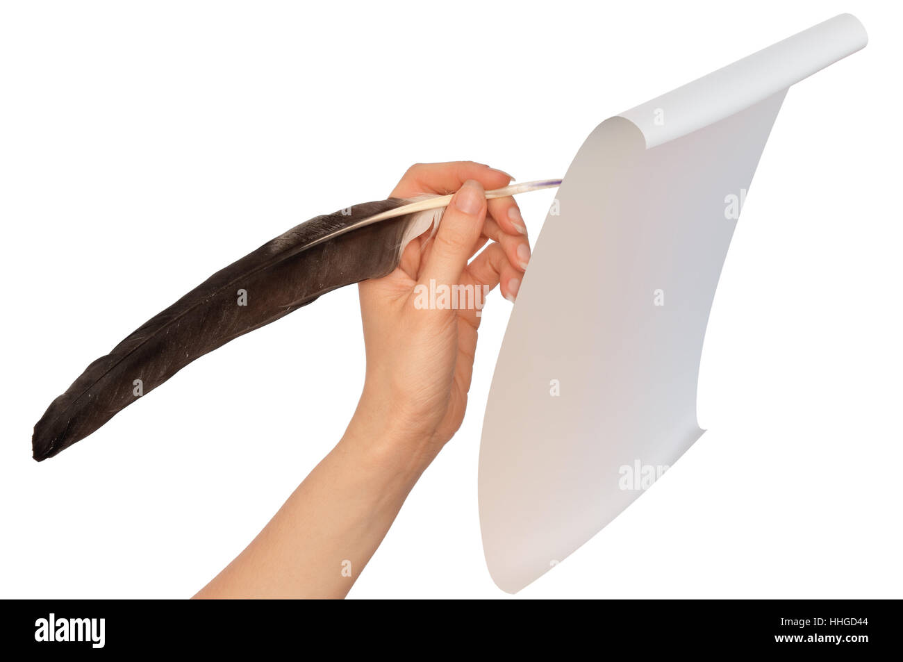 Quill pen writing hand hi-res stock photography and images - Alamy