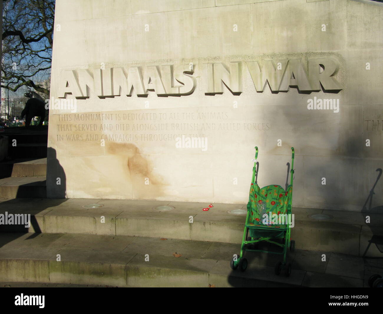 Animals in War memorial, London Stock Photo - Alamy