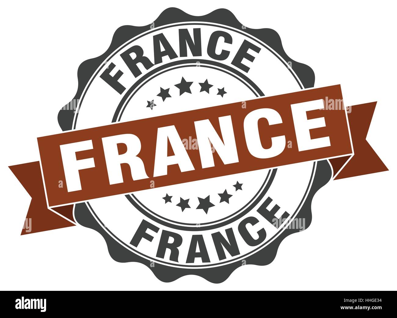 France round ribbon seal Stock Vector Image & Art - Alamy