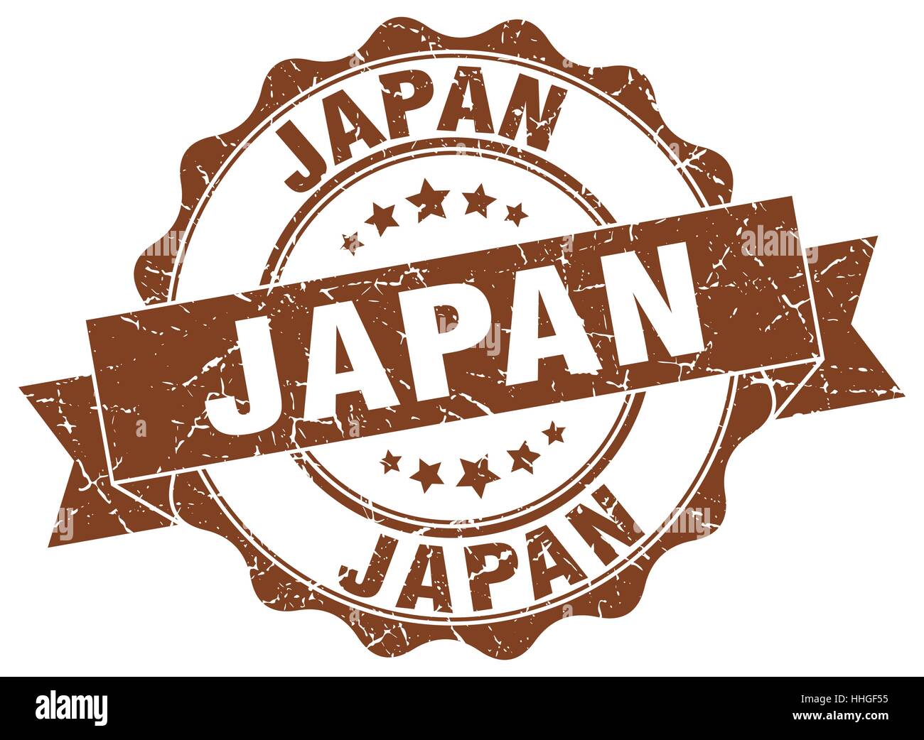 Japan round ribbon seal Stock Vector Image & Art - Alamy