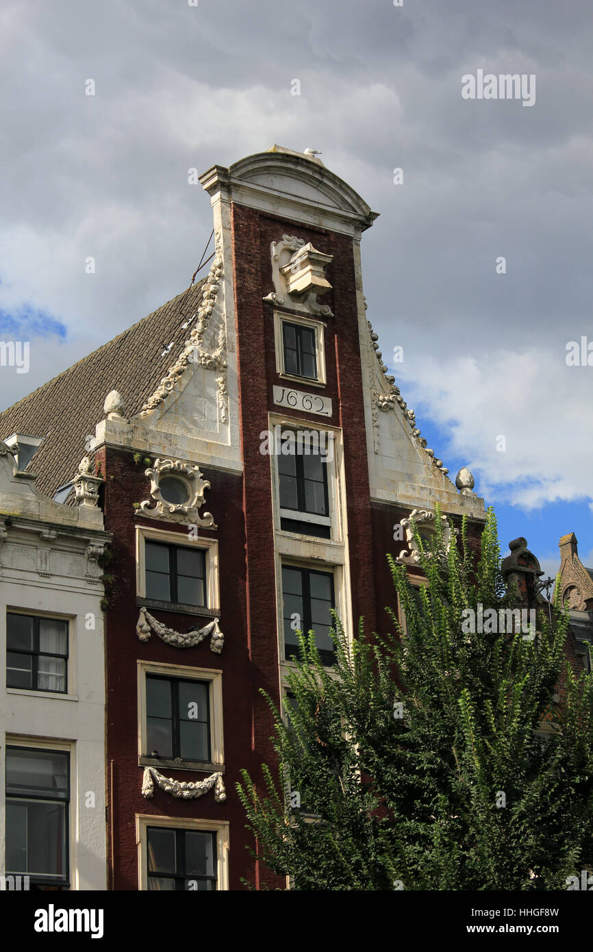house, building, houses, tenements, netherlands, style of construction ...