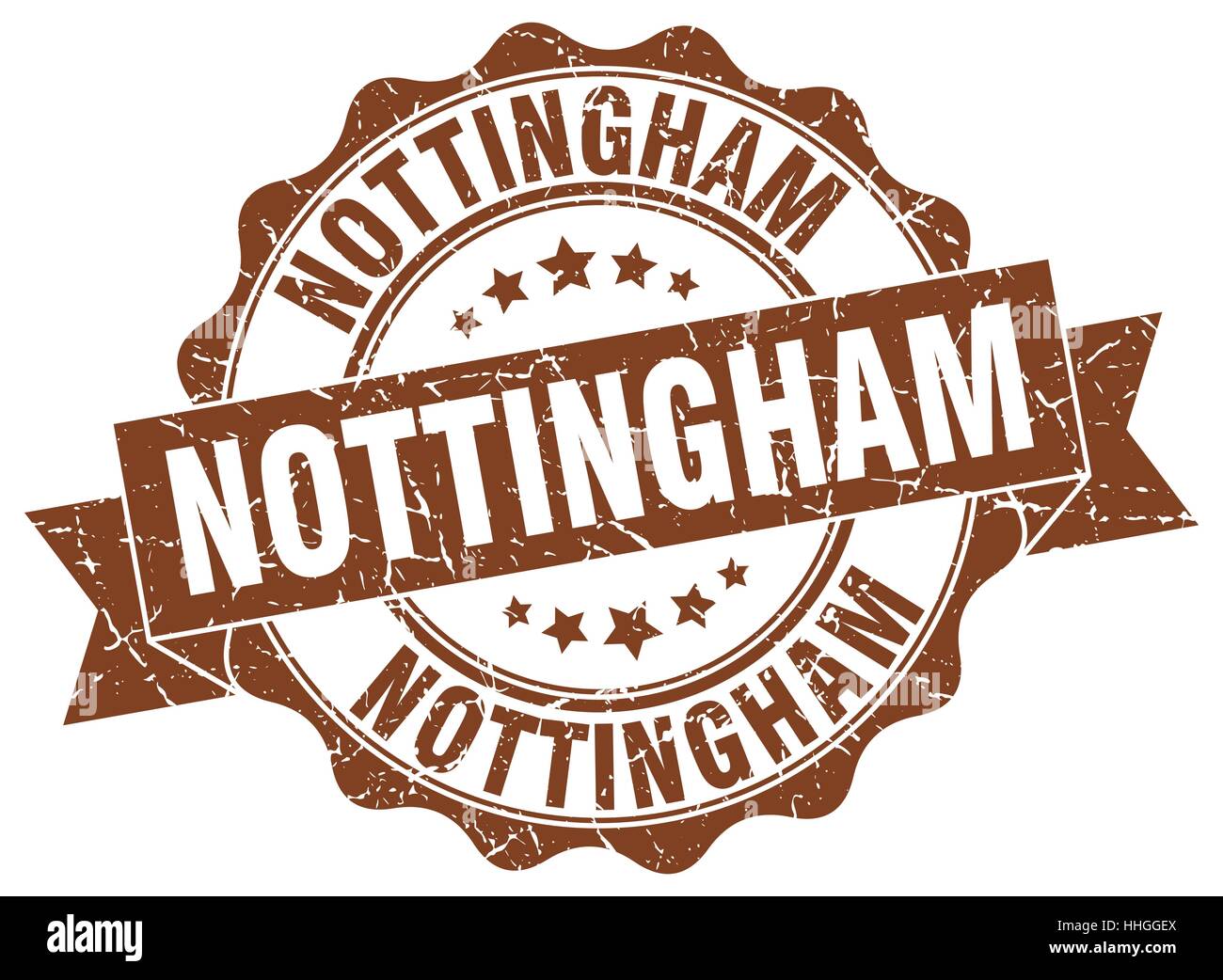 Nottingham round ribbon seal Stock Vector Image & Art - Alamy
