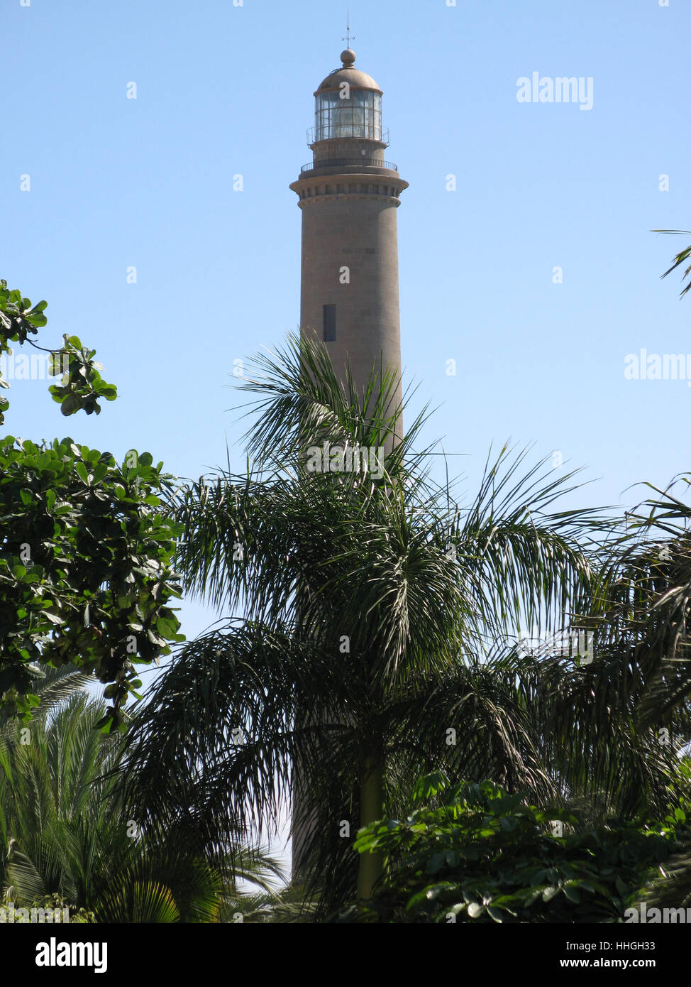 lighthouse with vegetation Stock Photo - Alamy