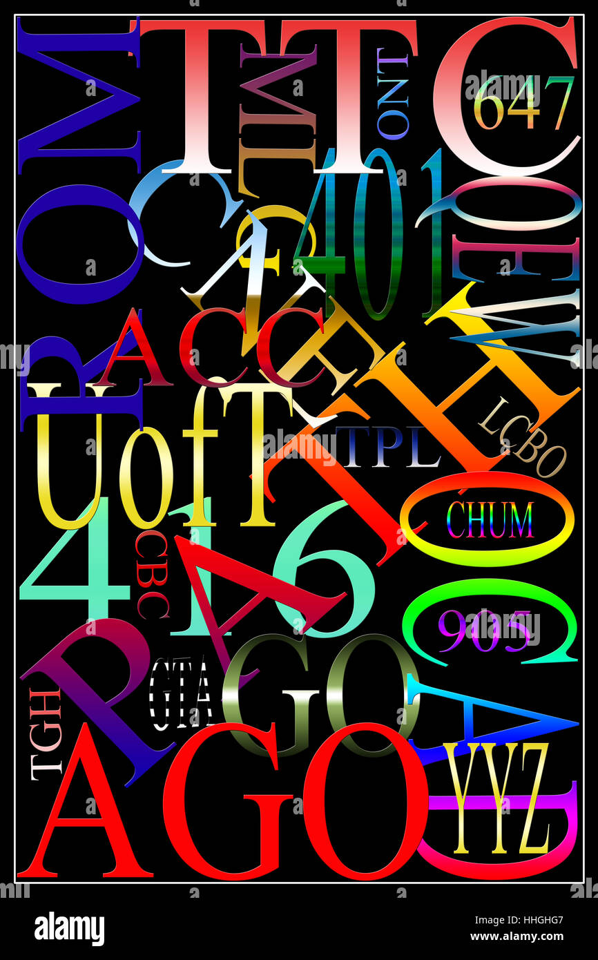 Toronto typography hi-res stock photography and images - Alamy