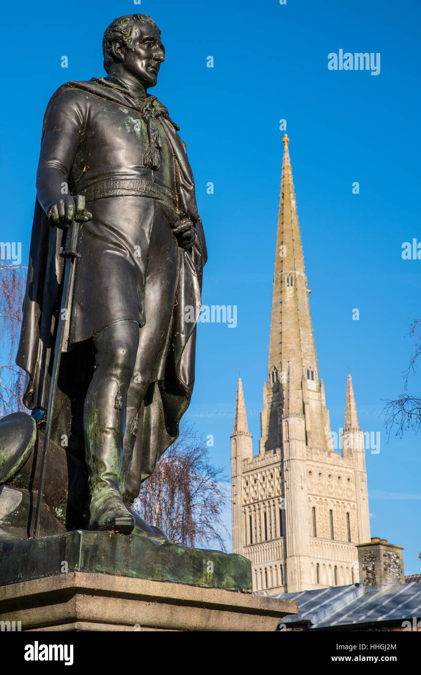 Wellington statue norwich hi-res stock photography and images - Alamy