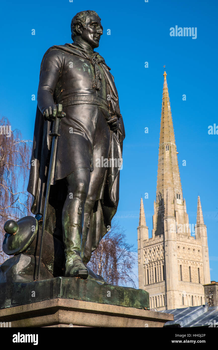 Wellington statue norwich hi-res stock photography and images - Alamy