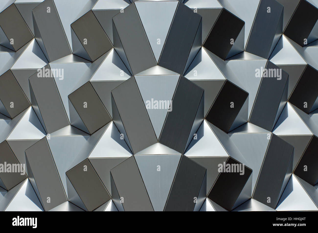 silver, metal, facade, futuristic, bright, shiny, aluminum, aluminium ...
