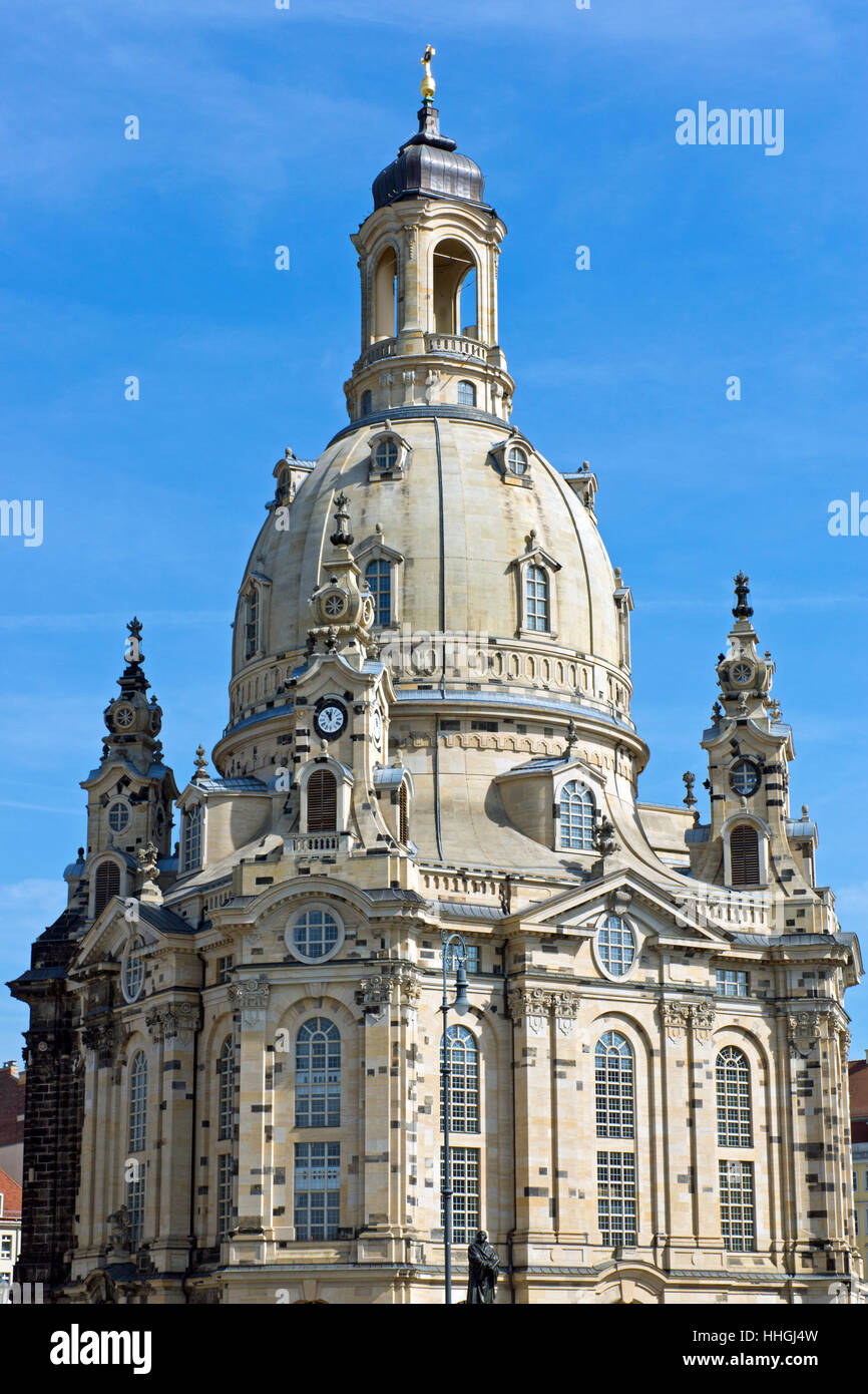 blue, religion, church, heaven, paradise, Dresden, reconstruction ...