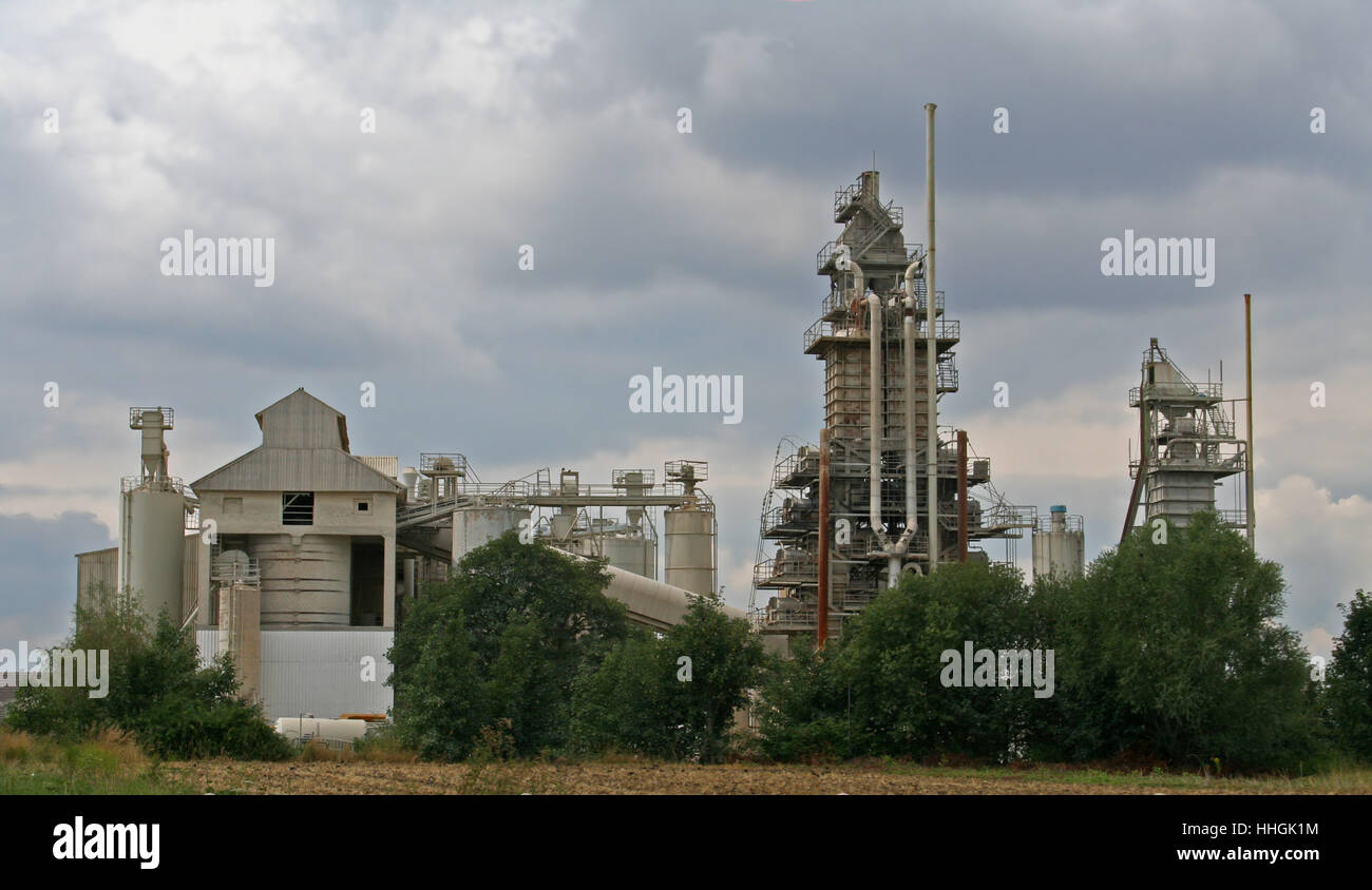 wide angle of a chalk factory Stock Photo - Alamy