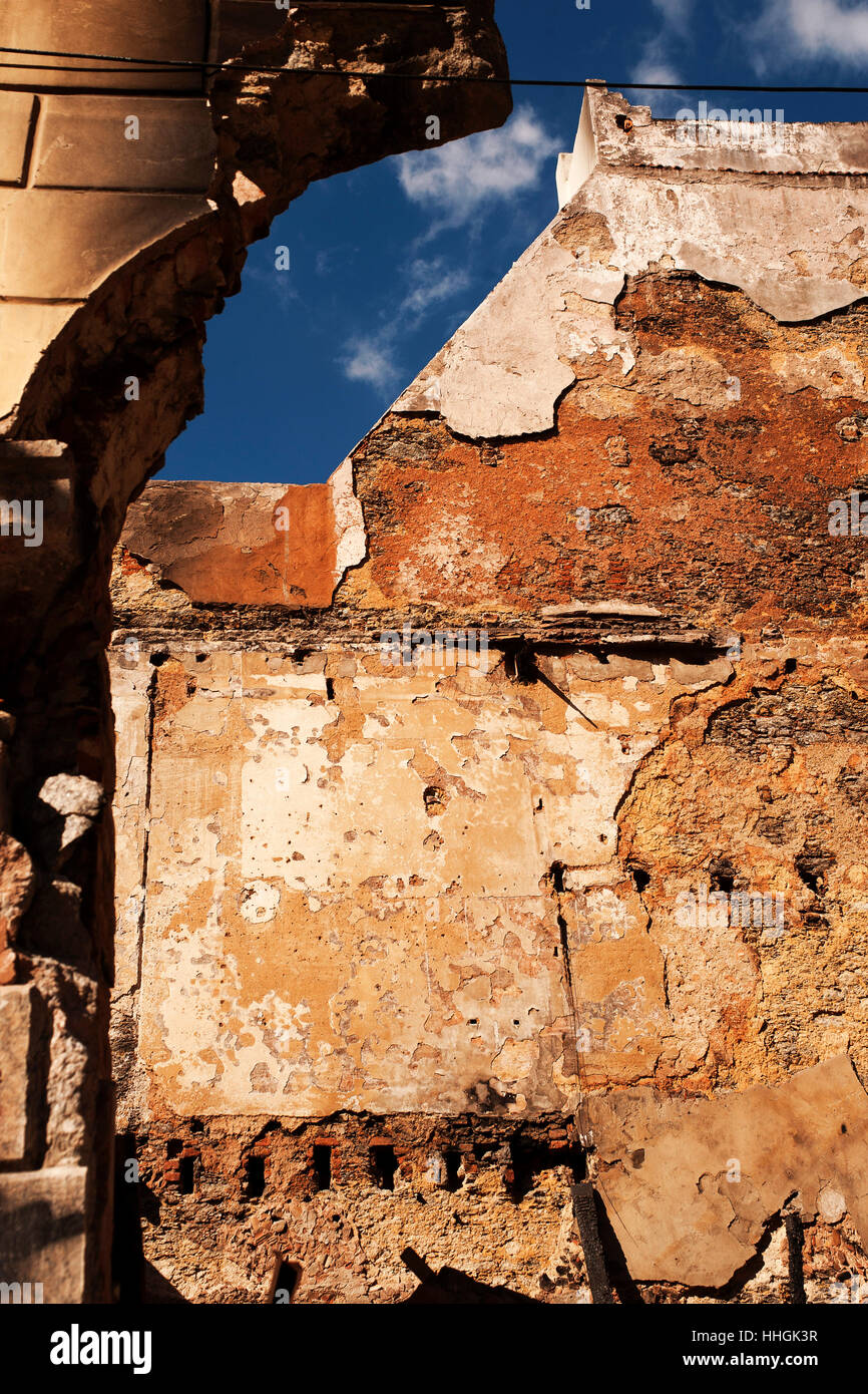 house, building, ruin, fire, conflagration, wrecks, house, building ...