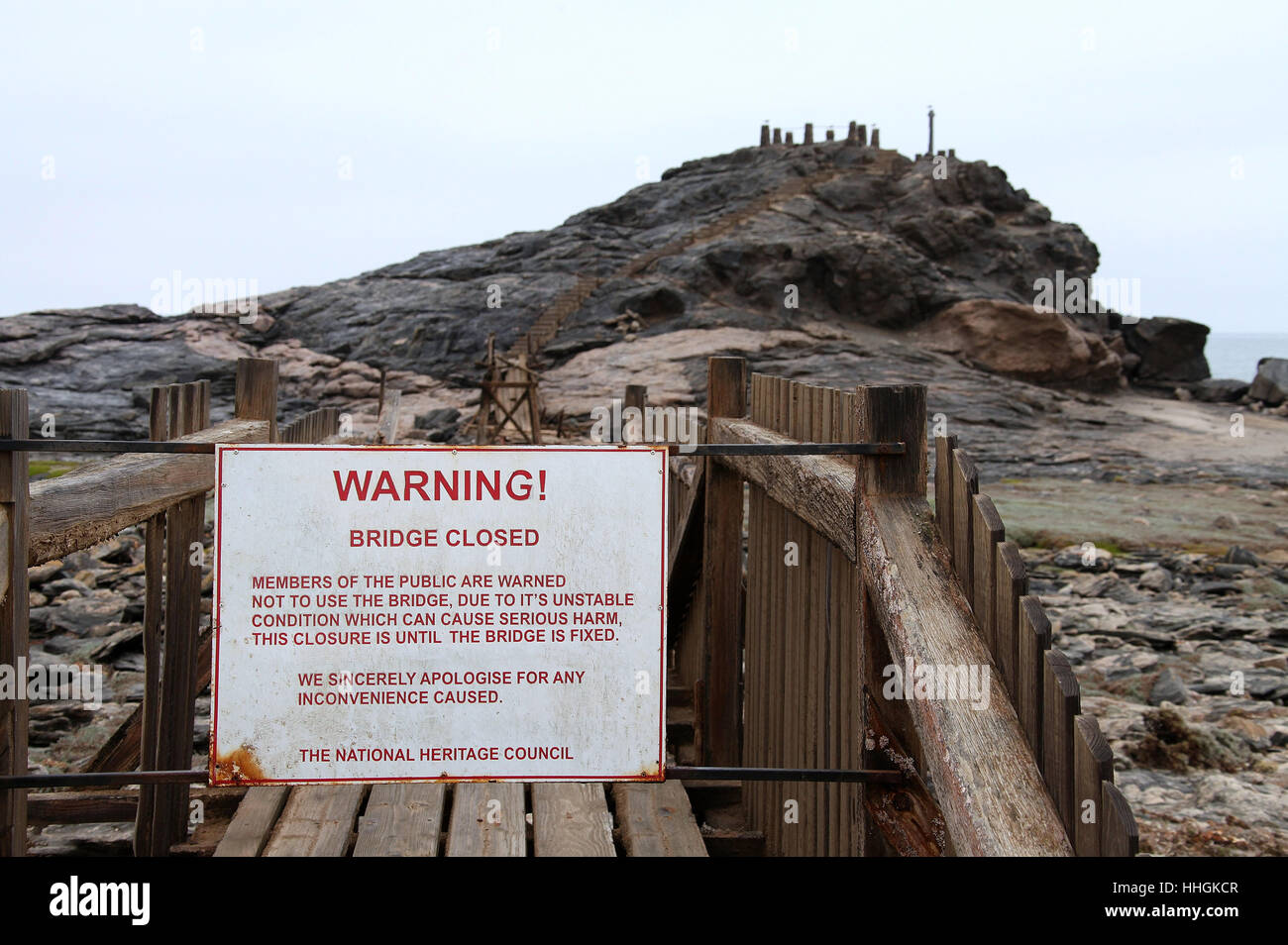 Wooden causeway at Dias Point near Luderitz in Namibia Stock Photo - Alamy