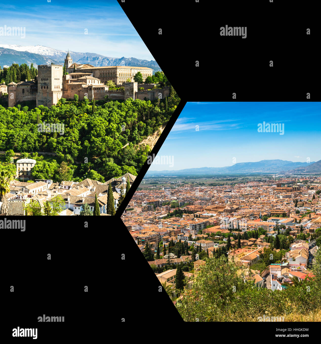 Collage of Granada,Spain (my photos Stock Photo - Alamy