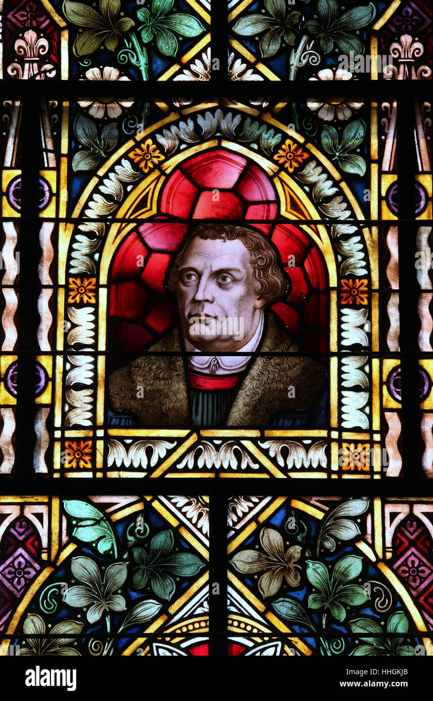 Stained glass window martin luther hi-res stock photography and images ...