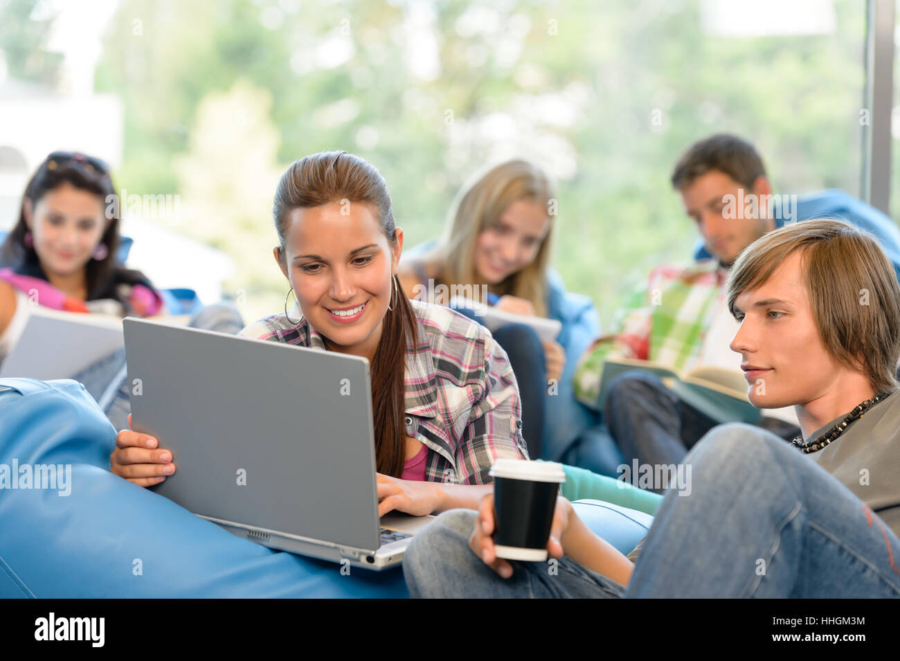woman, study, laptop, notebook, computers, computer, laugh, laughs ...