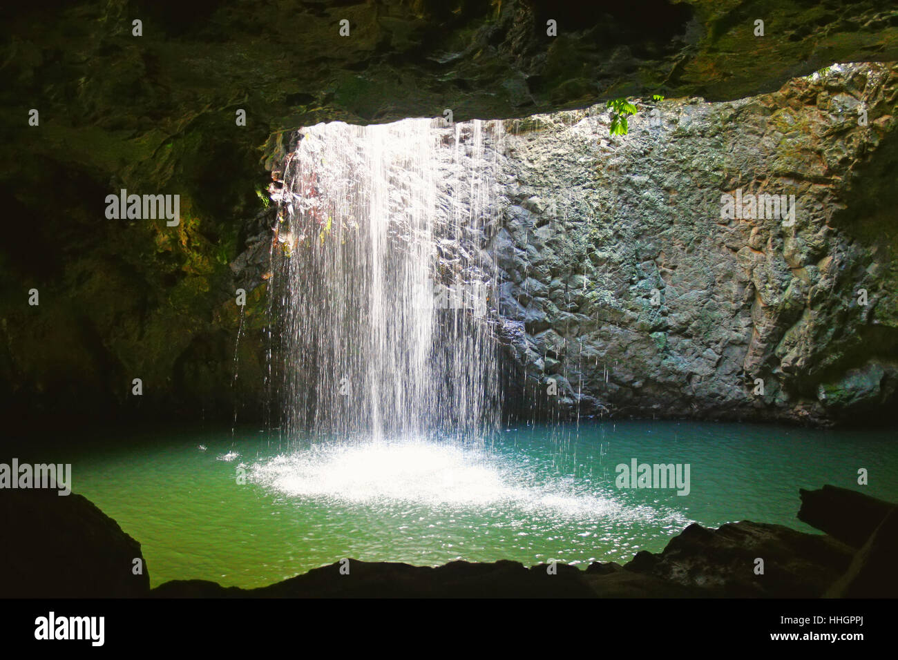 cave, waterfall, cave, waterfall, erosion, tourist attraction, moss ...