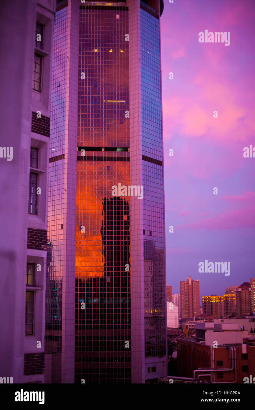 metropolis, city, league, skyscrapers, skyscraper, china, blue, humans ...