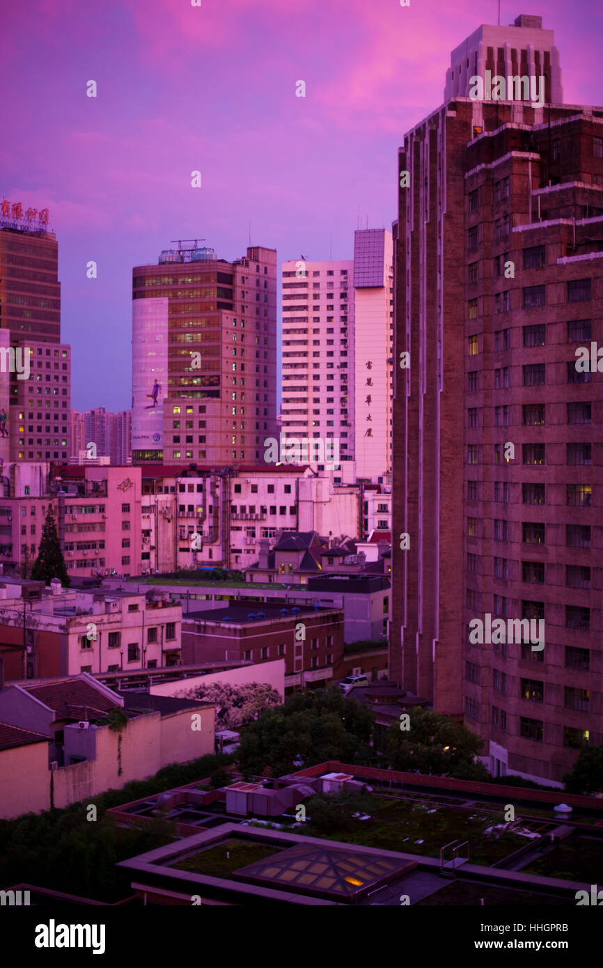metropolis, city, league, skyscrapers, skyscraper, china, blue, humans ...