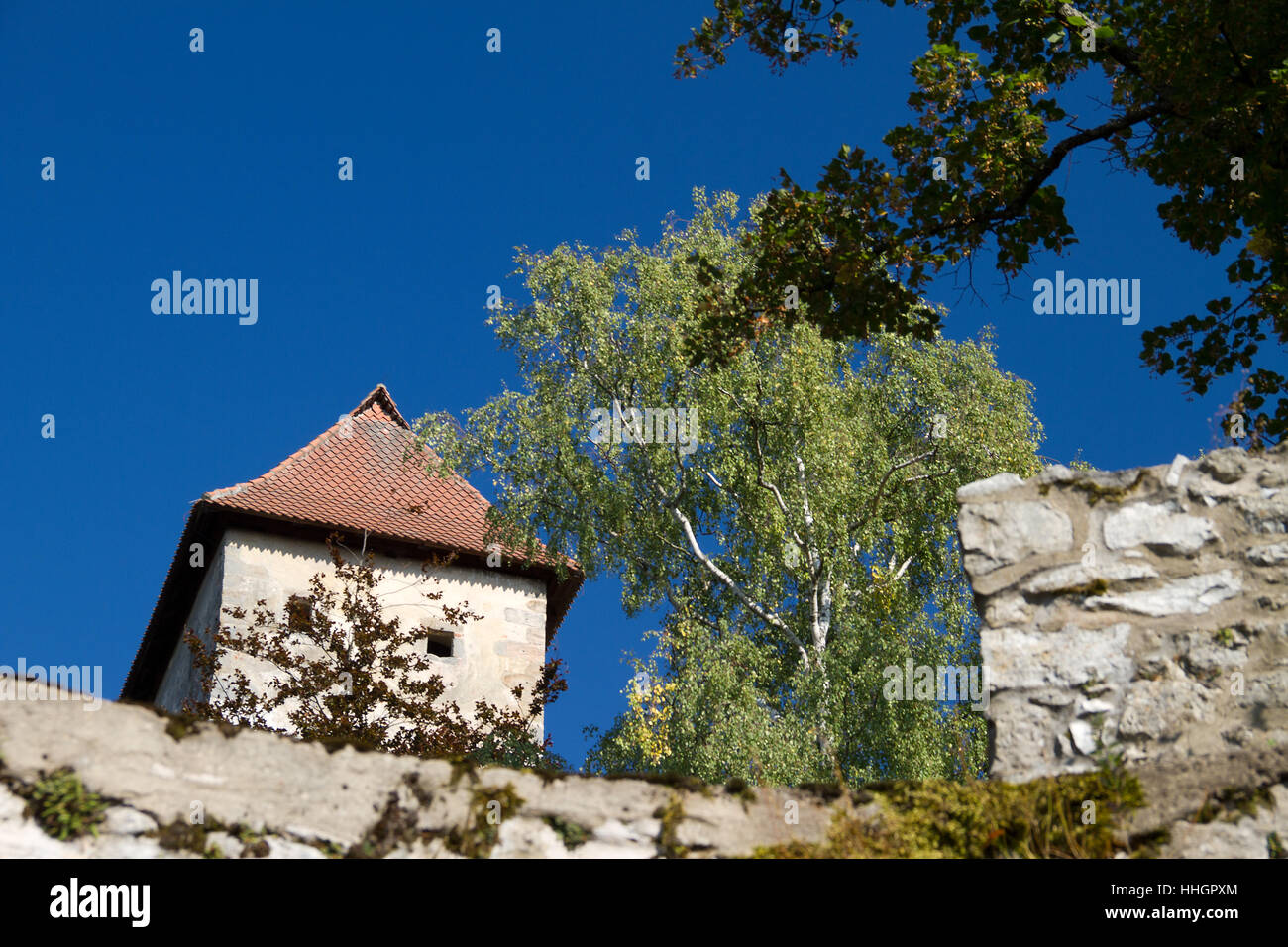 blue, tree, trees, bavaria, roofs, style of construction, architecture ...