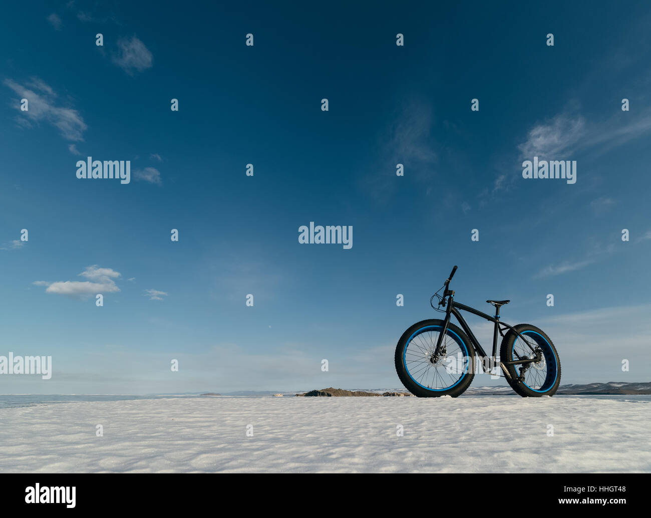 Fatbike also called fat bike or fat-tire bike - Cycling on large tire ...