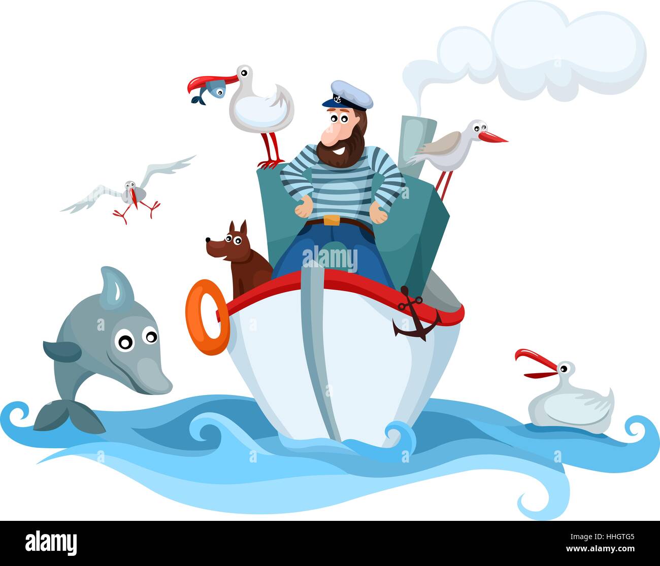 Cargo boat captain hi-res stock photography and images - Alamy