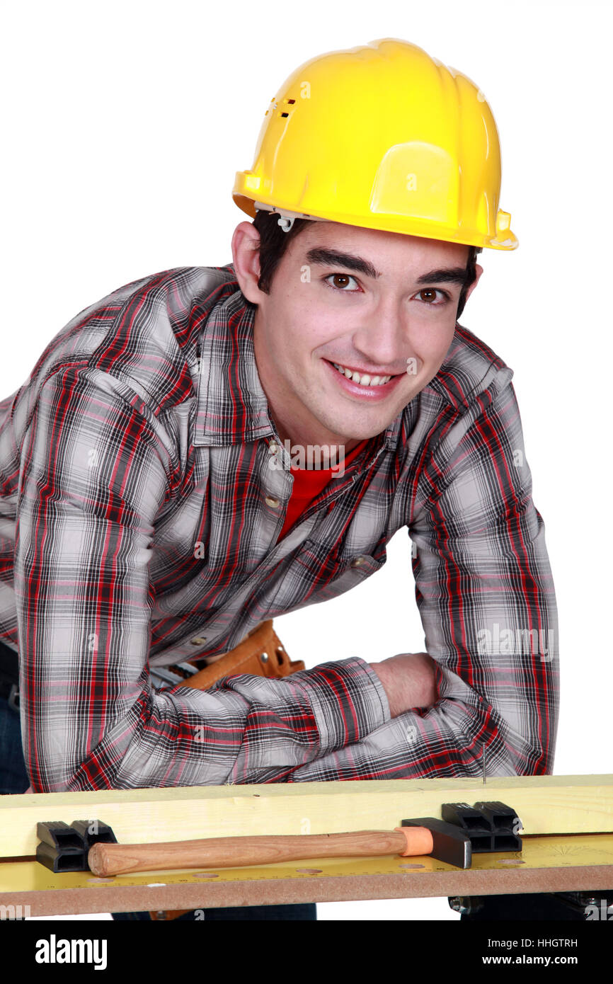 blue, blank, european, caucasian, collar, apprentice, carpenter ...