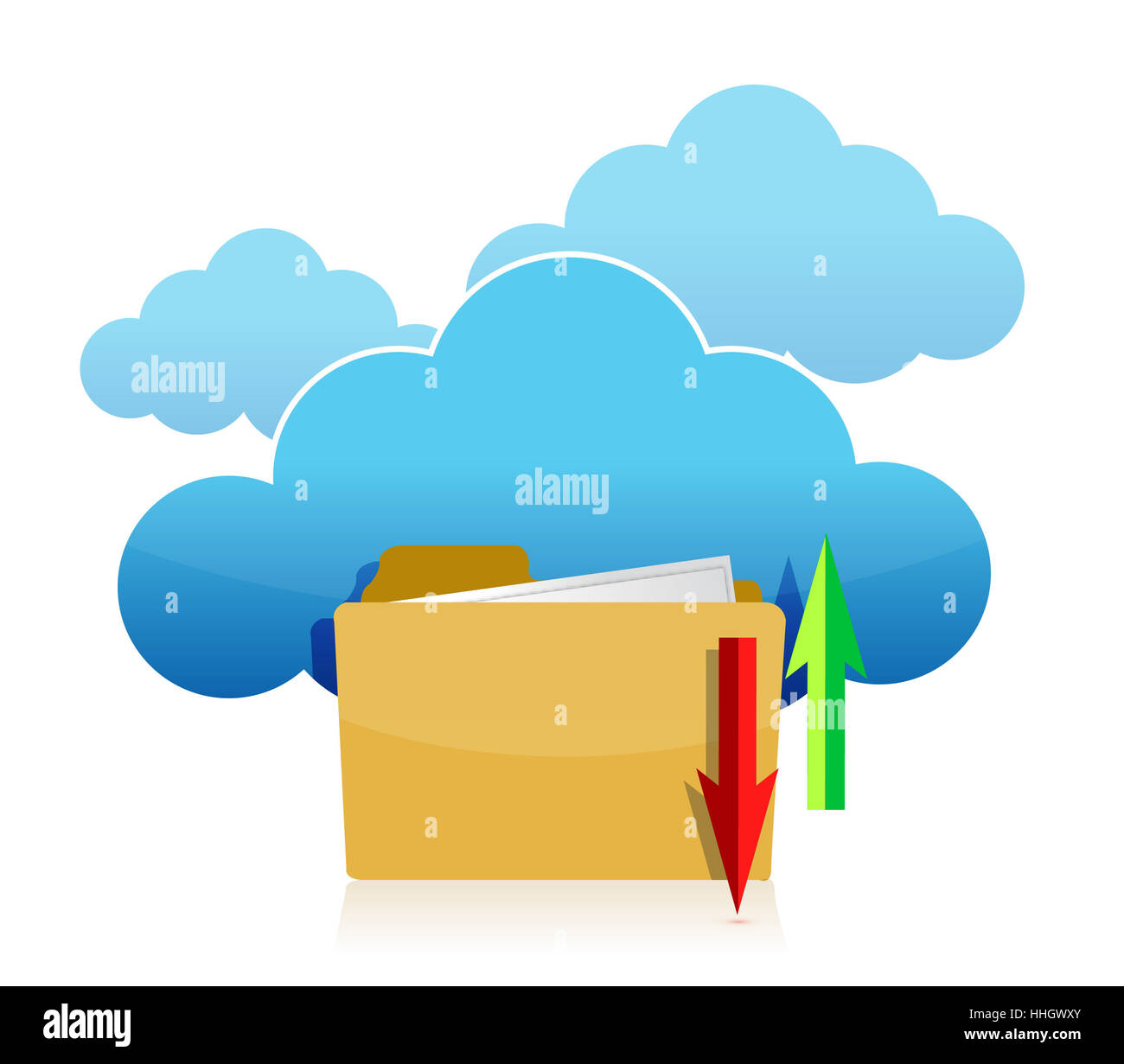 Upload file folder icon concept Cut Out Stock Images & Pictures - Alamy
