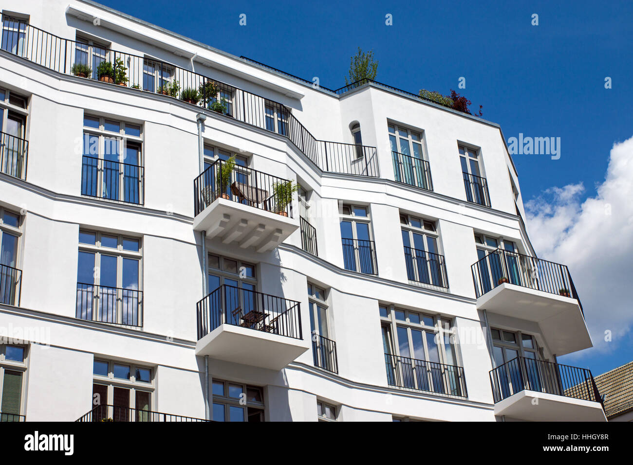 house, building, balcony, real, buildings, blue, house, building, home ...