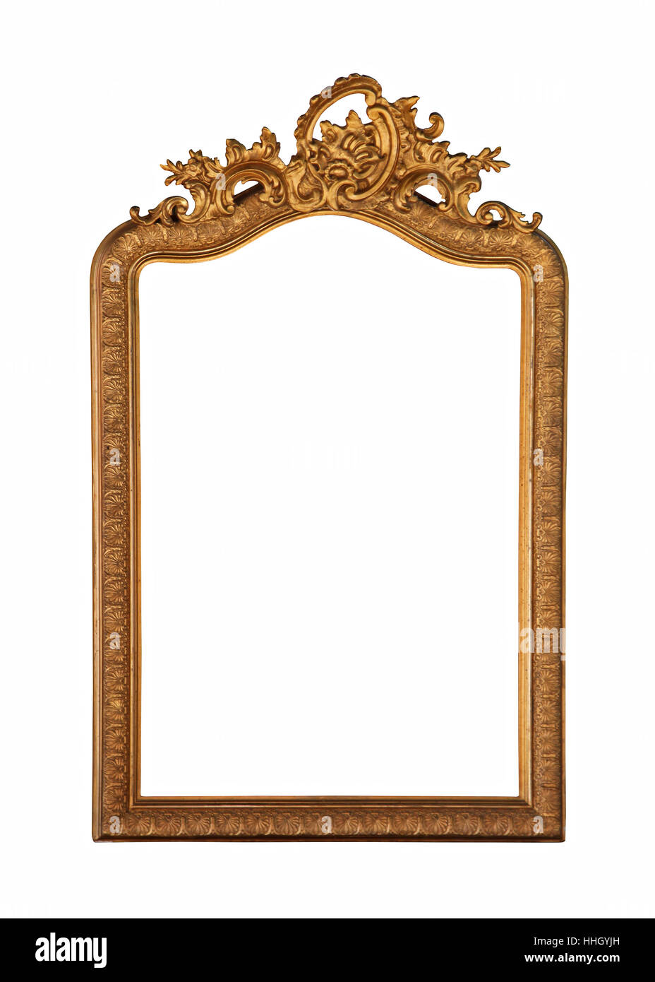 isolated, vintage, decor, retro, carved, frame, gold, framework, object ...