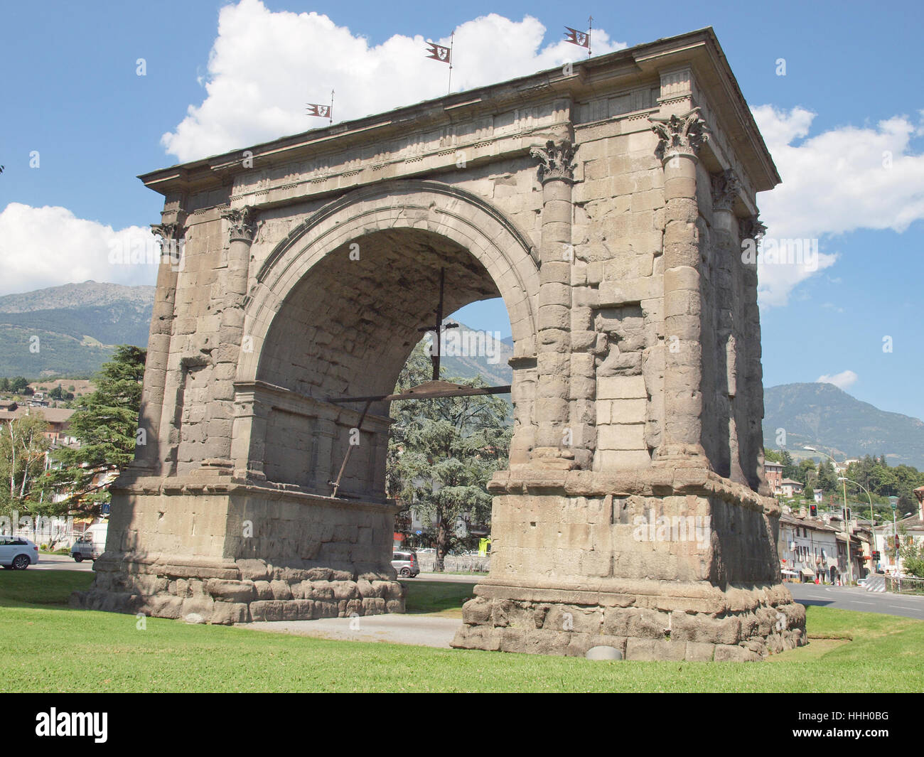 arch, italy, august, city, town, mountains, arch, blank, european ...