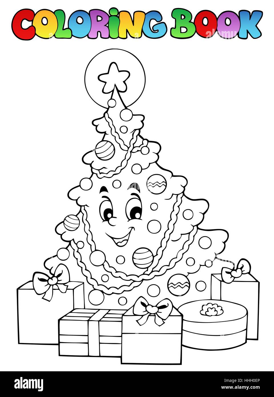 Colour paint painted christmas colouring hi-res stock photography and ...
