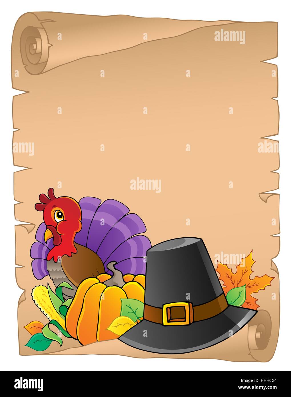 letter, invitation, thanksgiving, thematic, scroll, sheet of paper ...