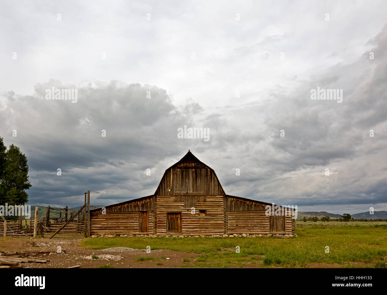 WY02087-00...WYOMING - Barn on Mormon Row in Antelope Flats area of the ...
