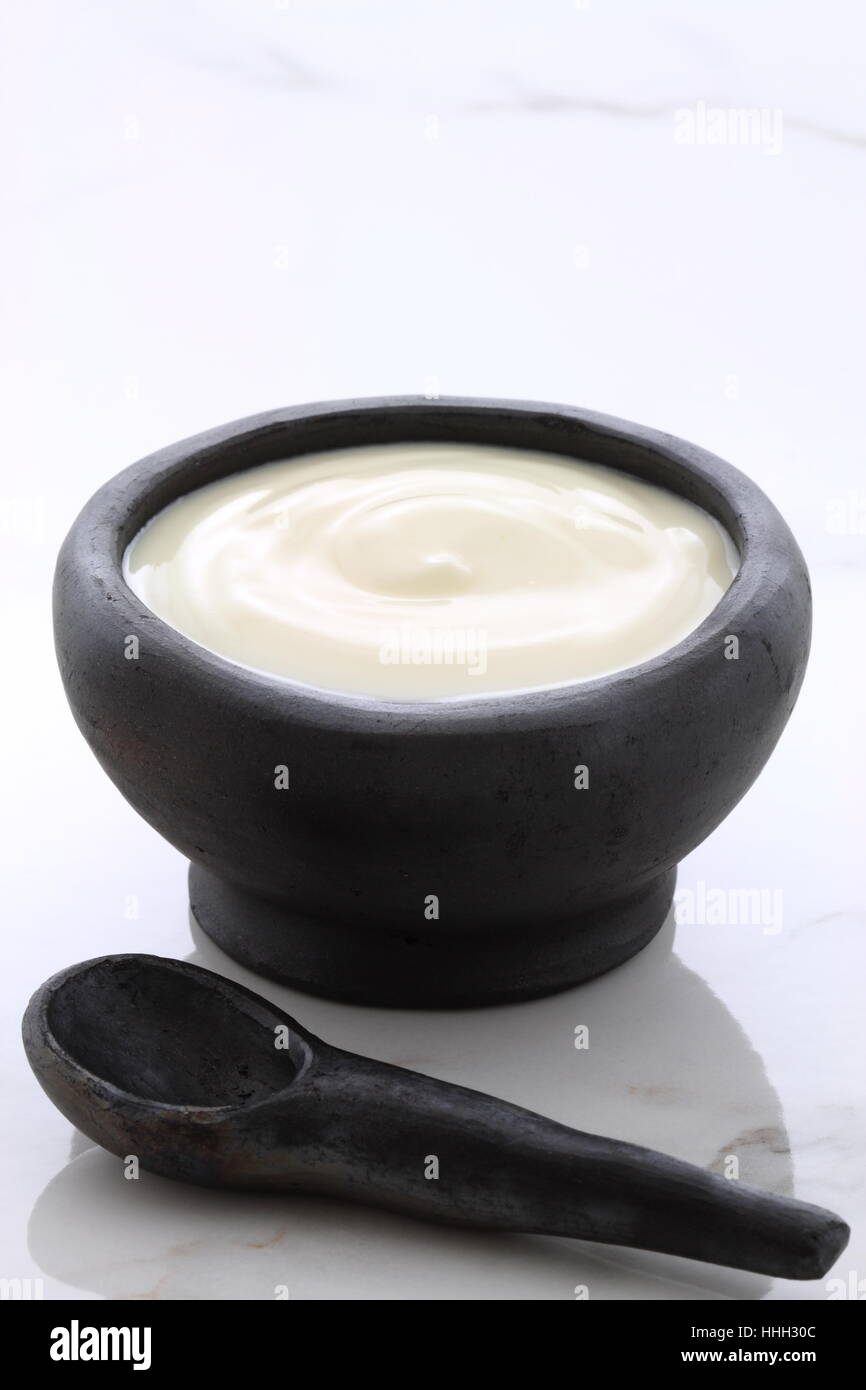 Delicious sour cream a traditional ingredient in France, Russia ...