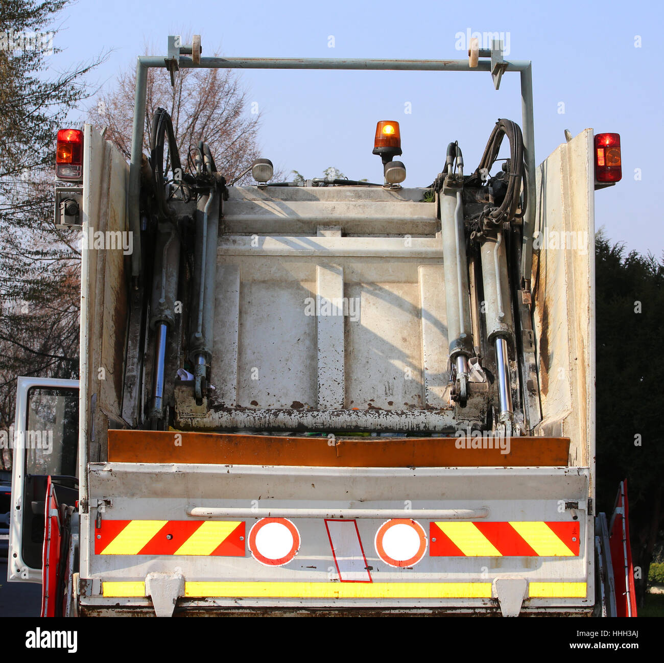 urban sanitation trucks during the collection of solid waste Stock ...