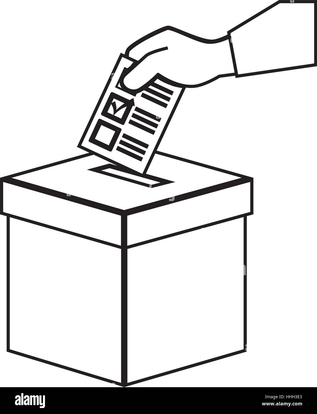 Voter hand vector vectors Black and White Stock Photos & Images - Alamy