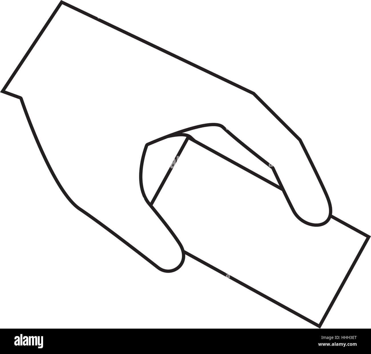 Voter hand vector vectors Black and White Stock Photos & Images - Alamy
