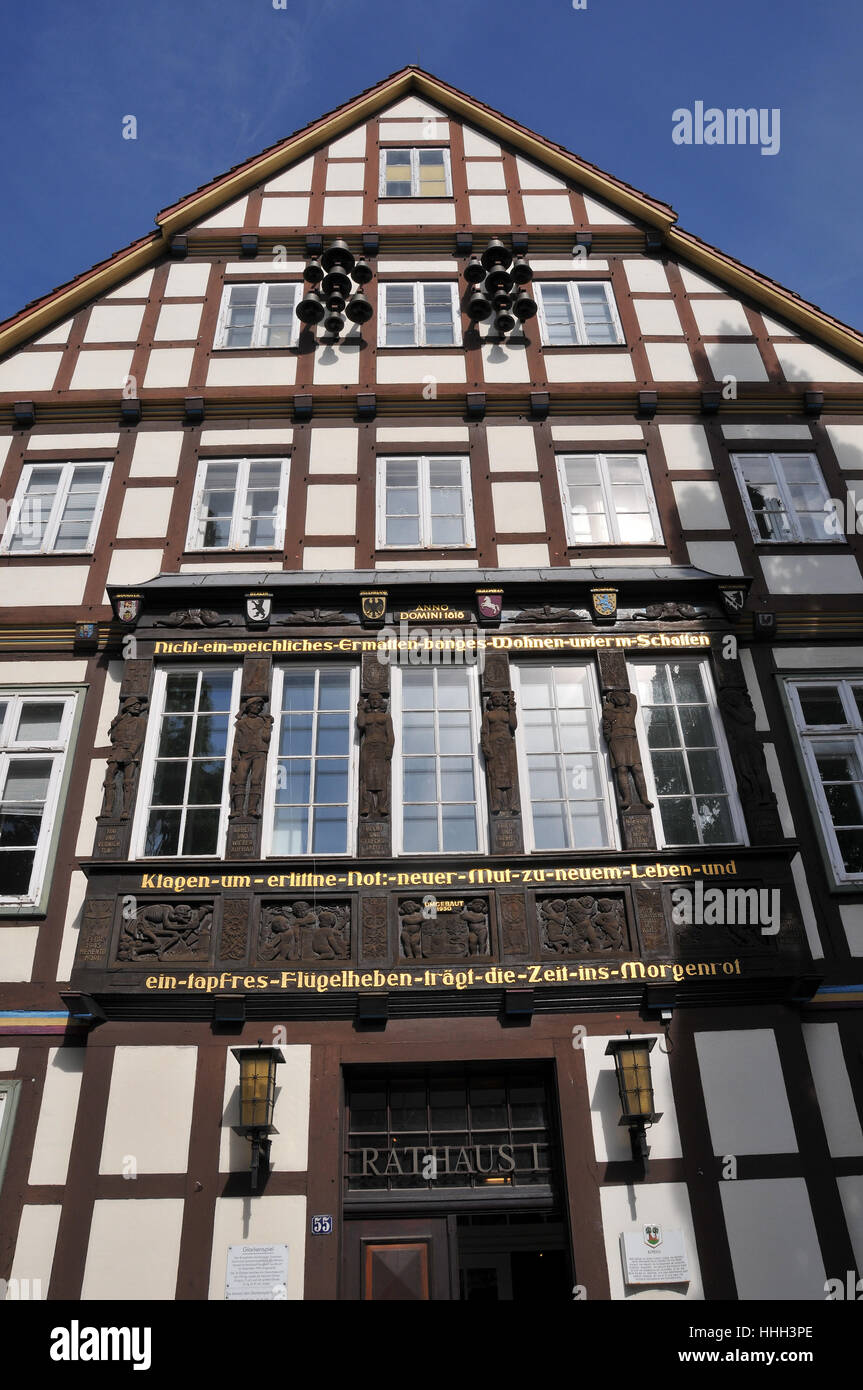 city, town, old town, frame-work, town hall, style of construction ...