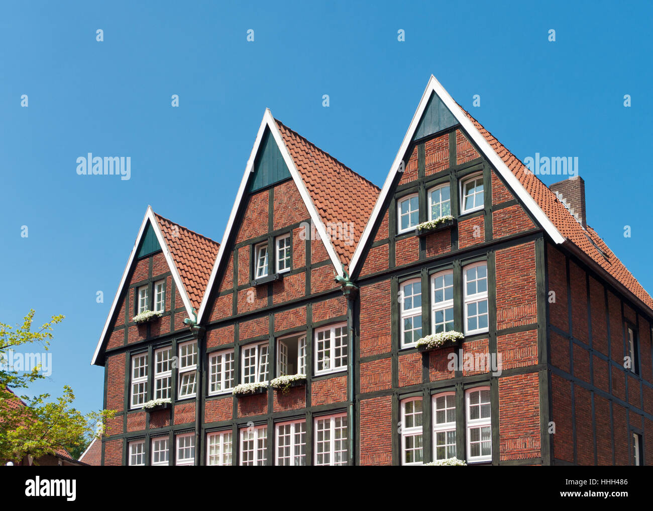 house, building, germany, german federal republic, typical, style of ...