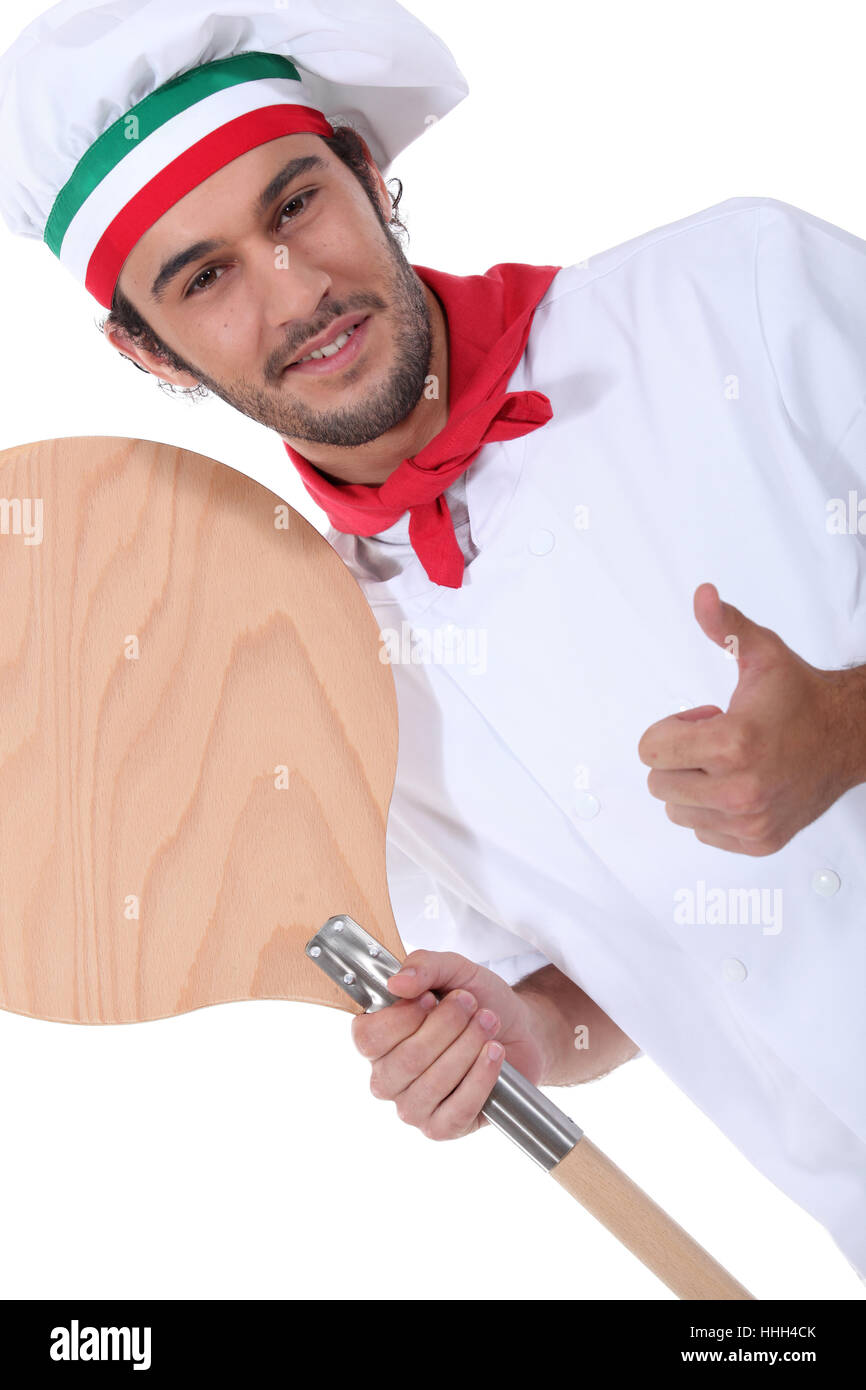 male, masculine, hat, uniform, pizza, chef, man, apron, laugh, laughs ...