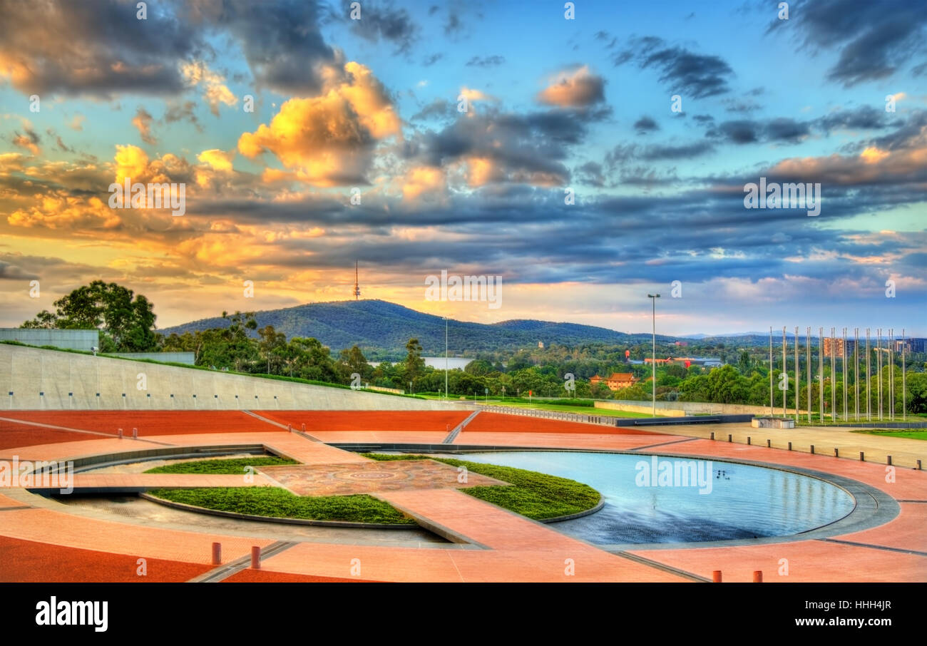 Reflection pond at Parliament House in Canberra, the capital of Australia Stock Photo - Alamy