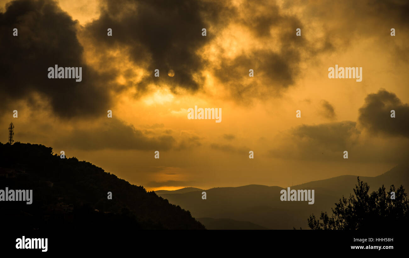Sunset before the rain Stock Photo - Alamy