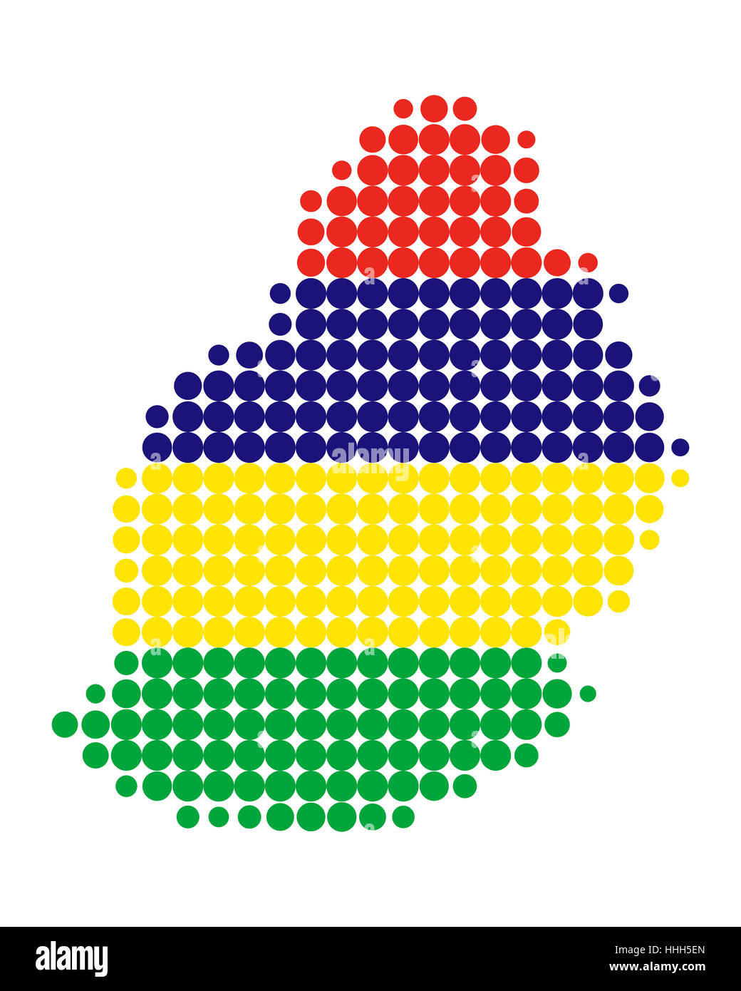 Mauritius circle flag hi-res stock photography and images - Alamy