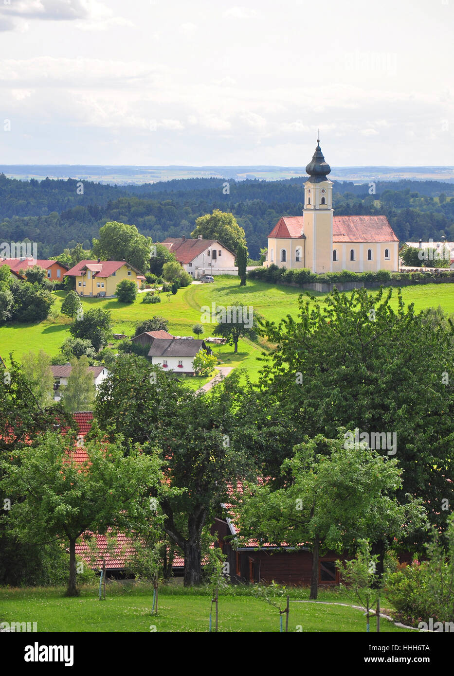 church, bucolic, mountains, bavaria, idyll, saint, germany, german ...