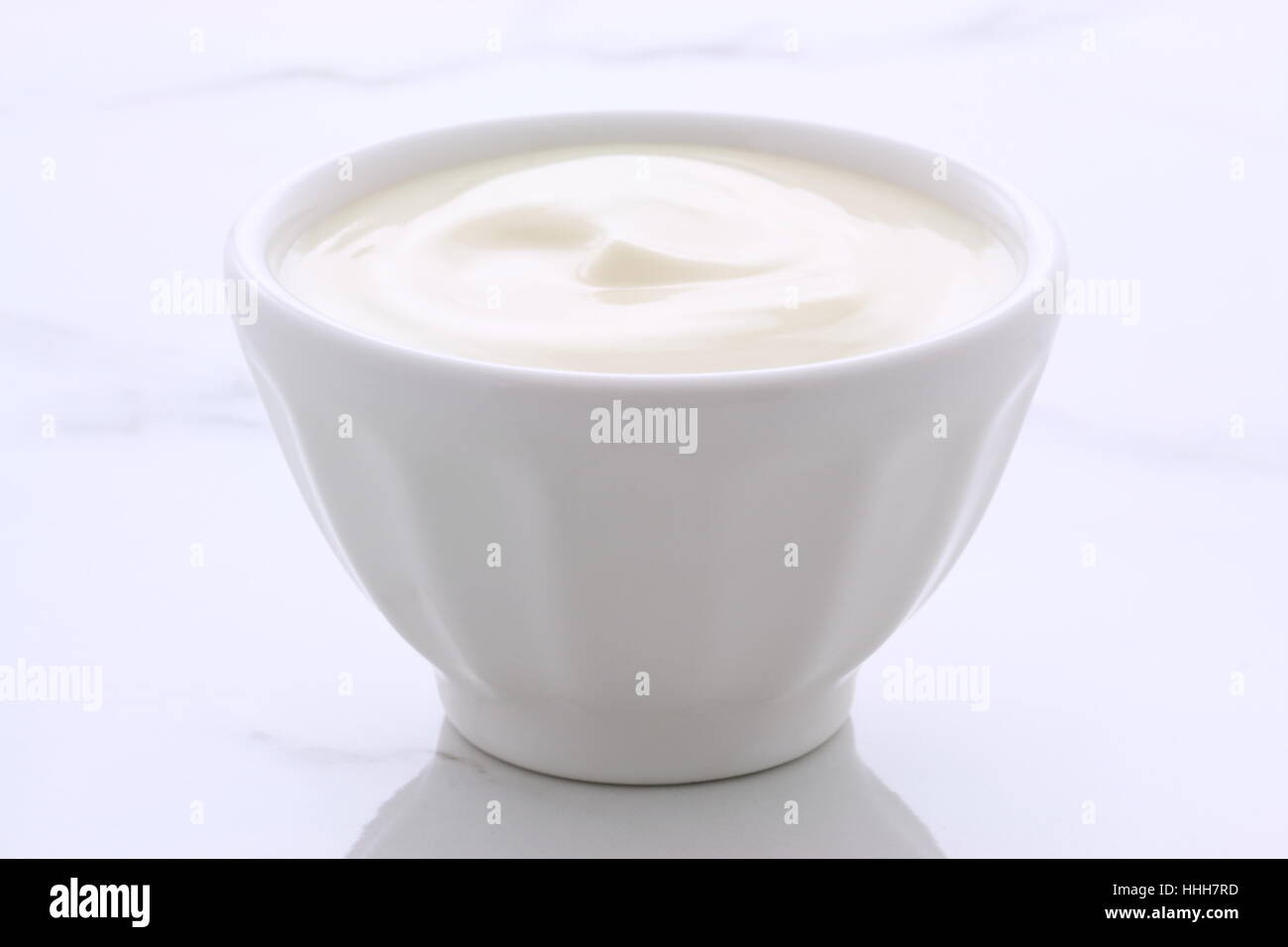 Delicious, nutritious and healthy fresh plain yogurt on vintage italian ...