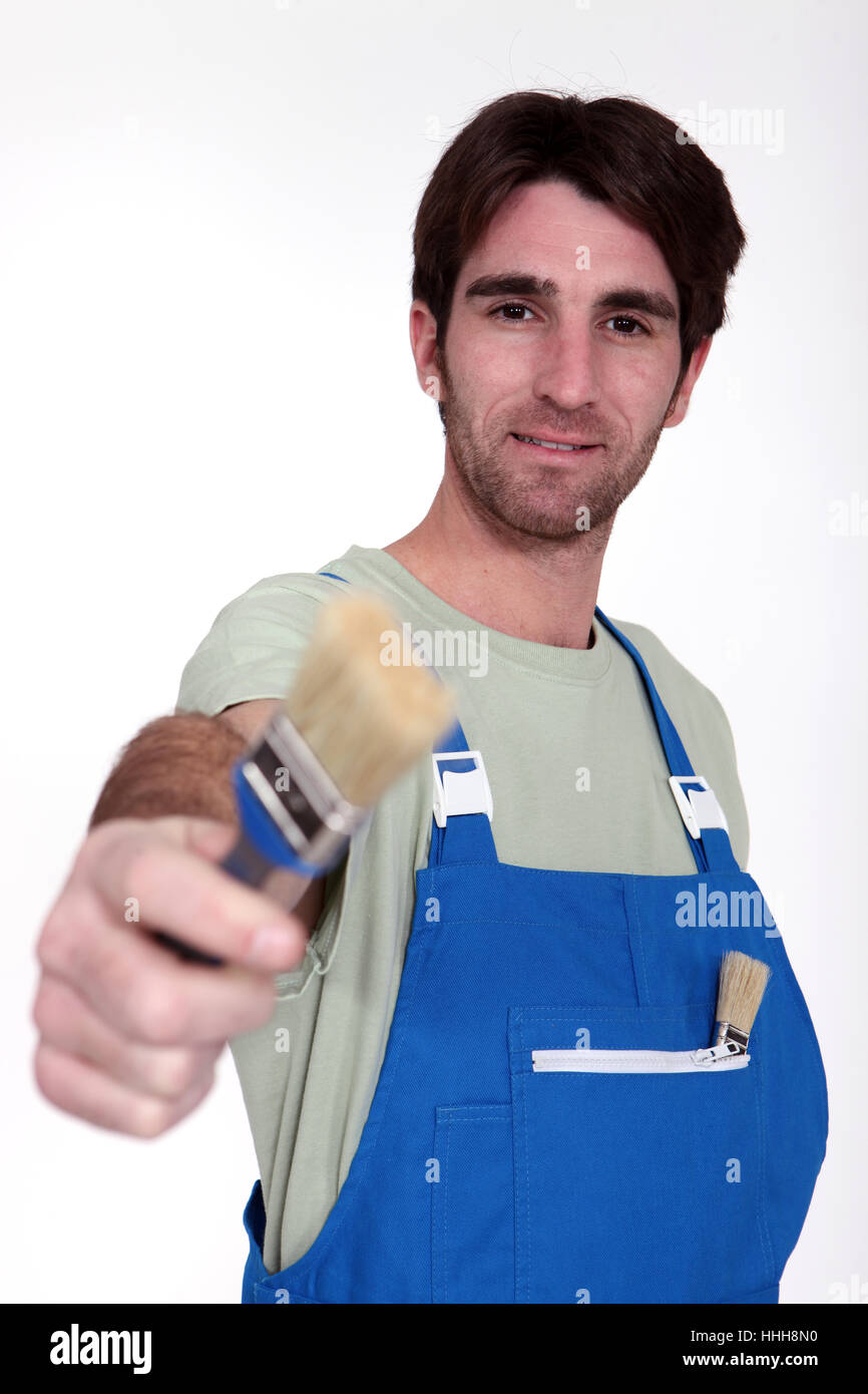 build, concrete, brush, decoration, constructor, builder, paintbrush ...